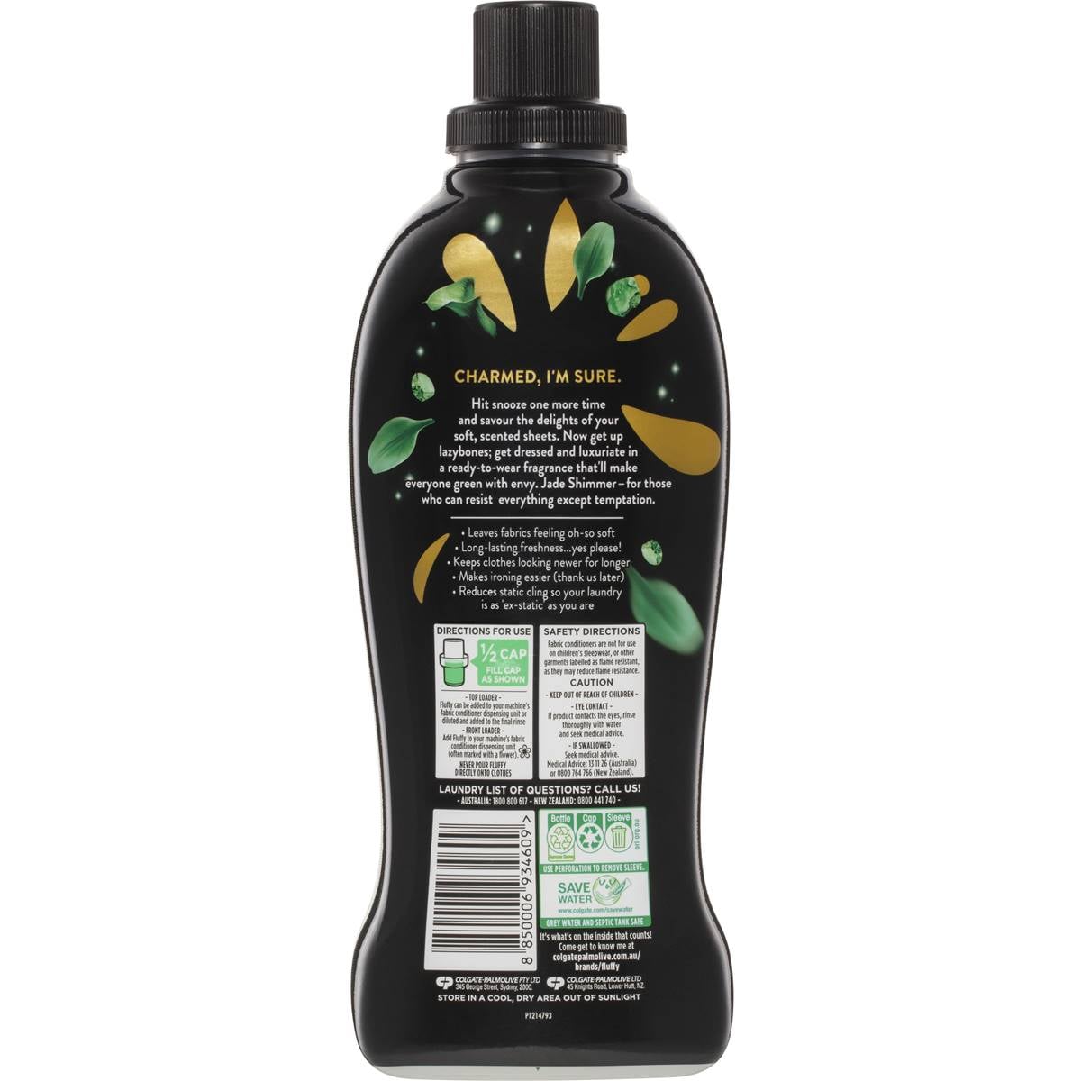 Fluffy Ultra Fabric Softener Jade Shimmer Ltd. Edition 1l | Woolworths