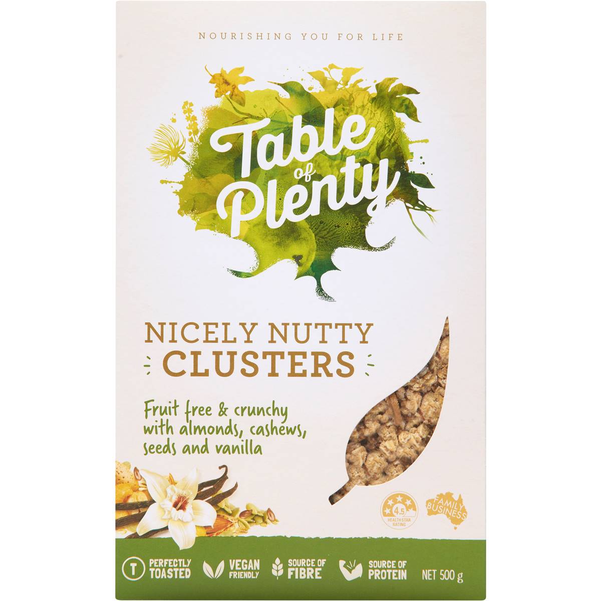 Table Of Plenty Nicely Nutty Clusters 500g | Woolworths