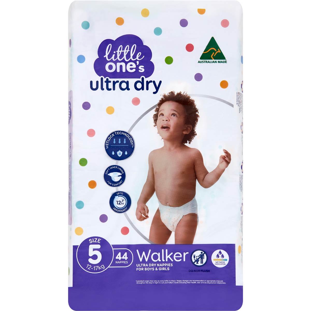 Little One s Size 5 Ultra Dry Nappies Walker 13 18kg Boys Girls 44 little-one-s-size-5-ultra-dry-nappies-walker-13-18kg-boys-girls-44