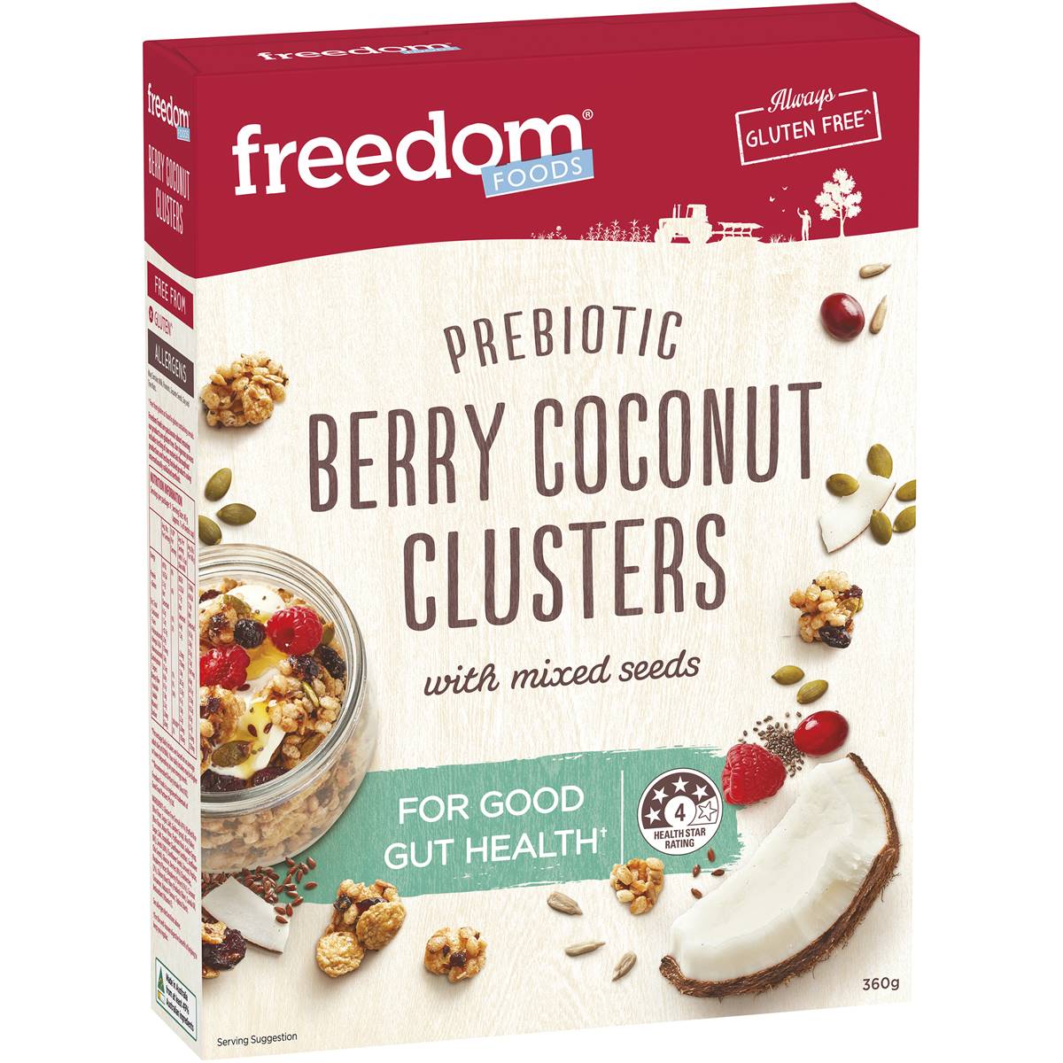 Freedom Foods Prebiotic Berry Coconut Clusters 360g | Woolworths