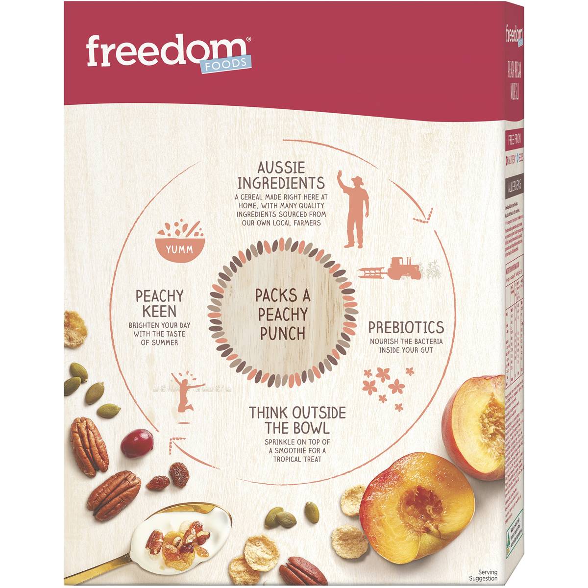 Freedom Foods Prebiotic Peach Pecan Muesli 350g | Woolworths