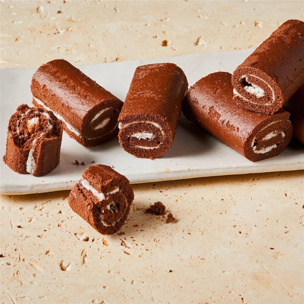 Woolworths Mini Choc Sponge Rolls 6 Pack | Woolworths