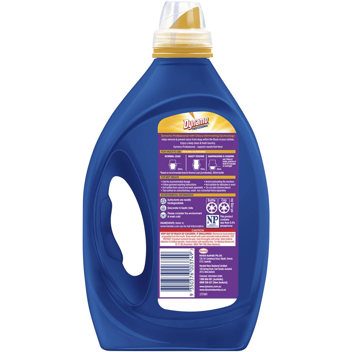 Dynamo Professional Odour Eliminating Laundry Detergent Liquid 900ml ...