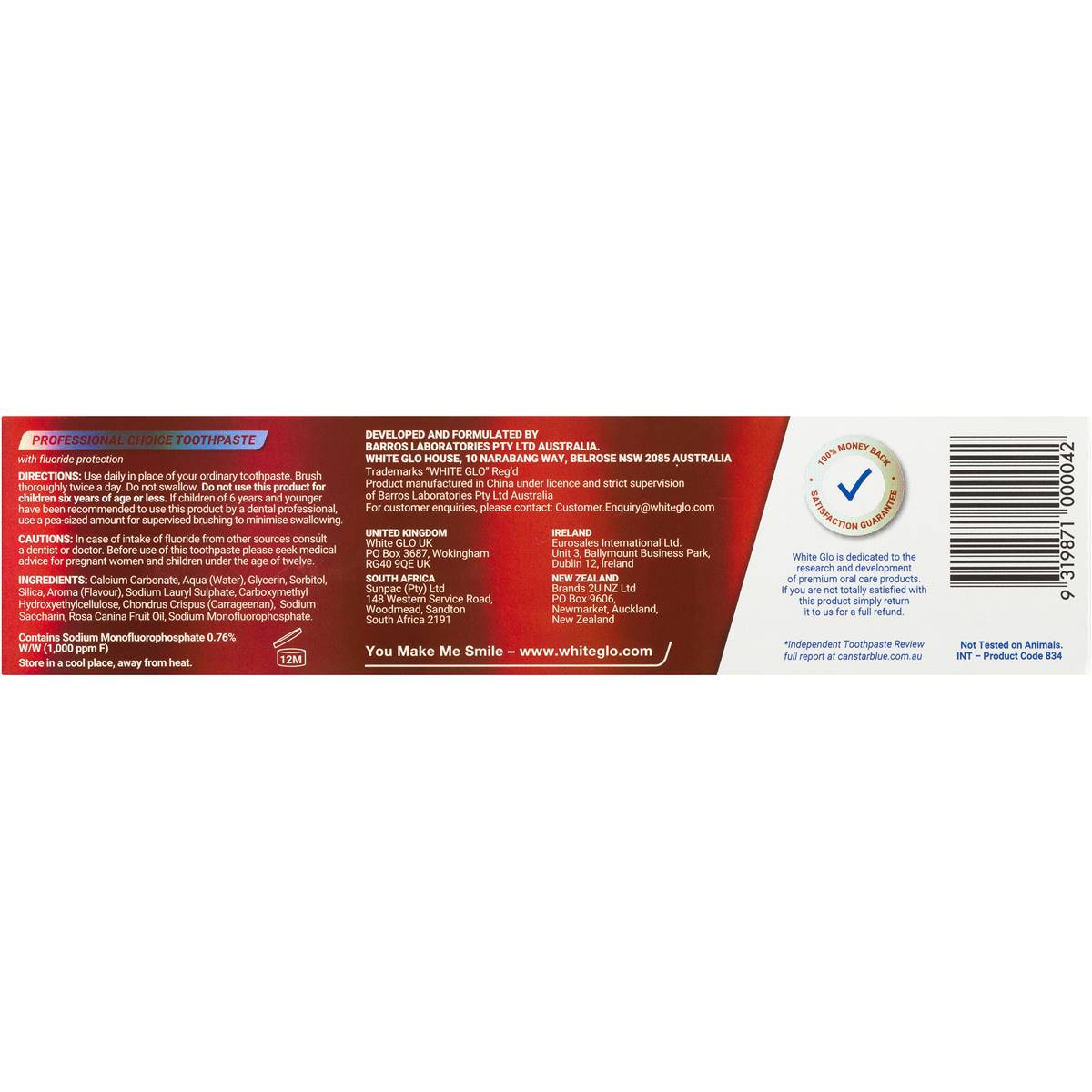 White Glo Toothpaste 150g | Woolworths
