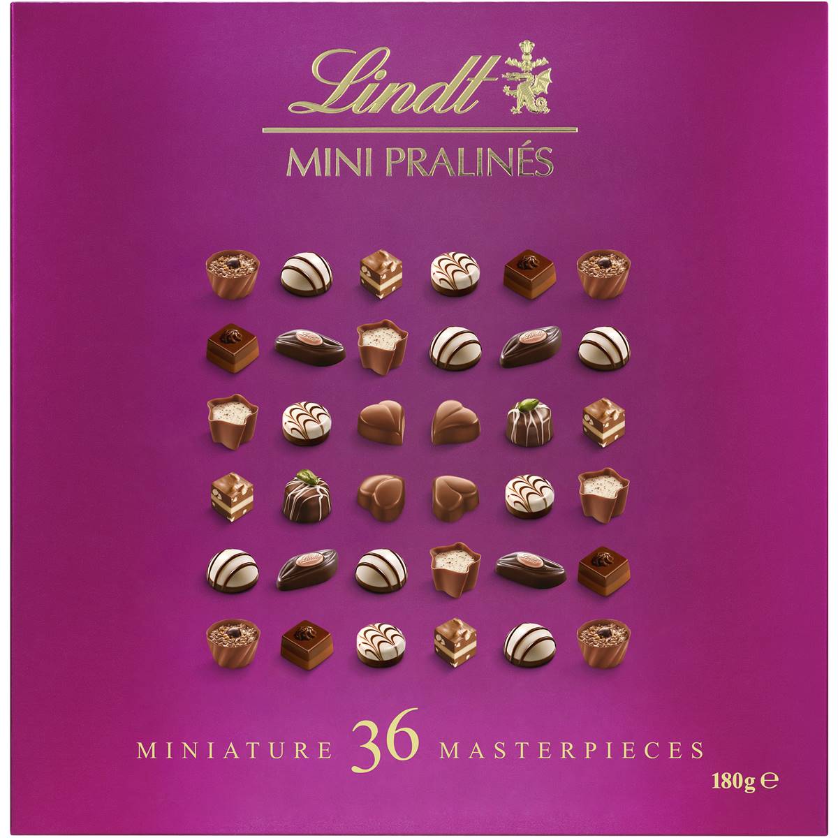 Lindt Mini Pralines Chocolate Box 180g | Woolworths