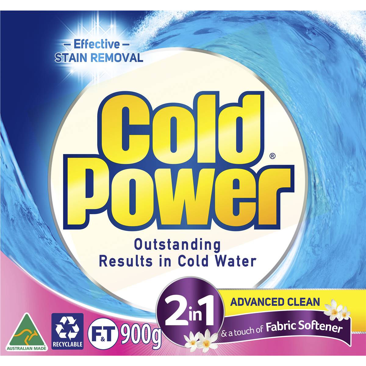 Cold Power 2in1 Laundry Detergent Powder With Fabric Softener 900g ...