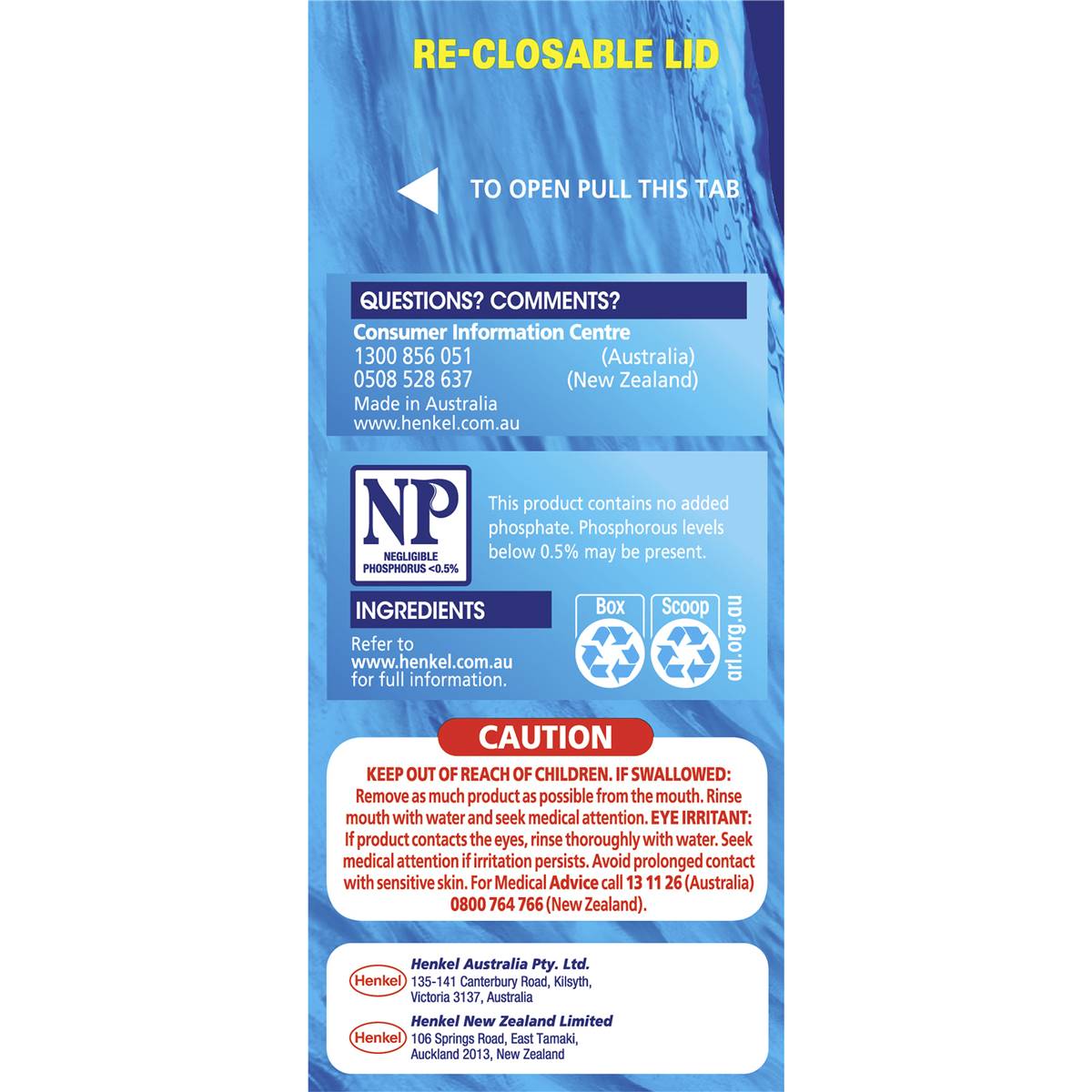 Cold Power 2in1 Laundry Detergent Powder With Fabric Softener 900g ...