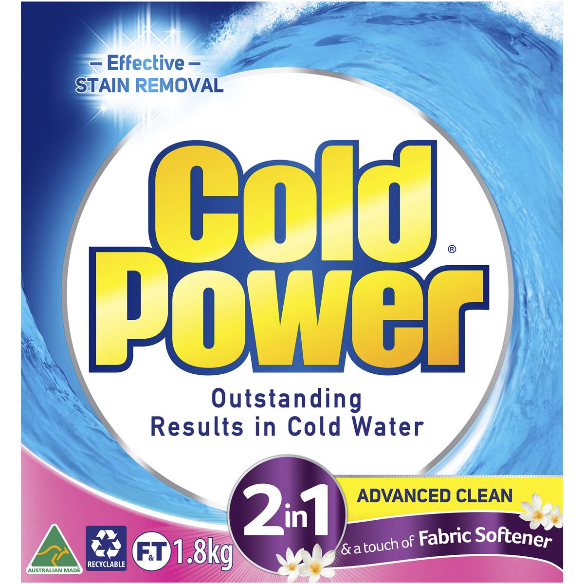 Cold Power 2in1 Laundry Detergent Powder With Fabric Softener 1.8kg ...