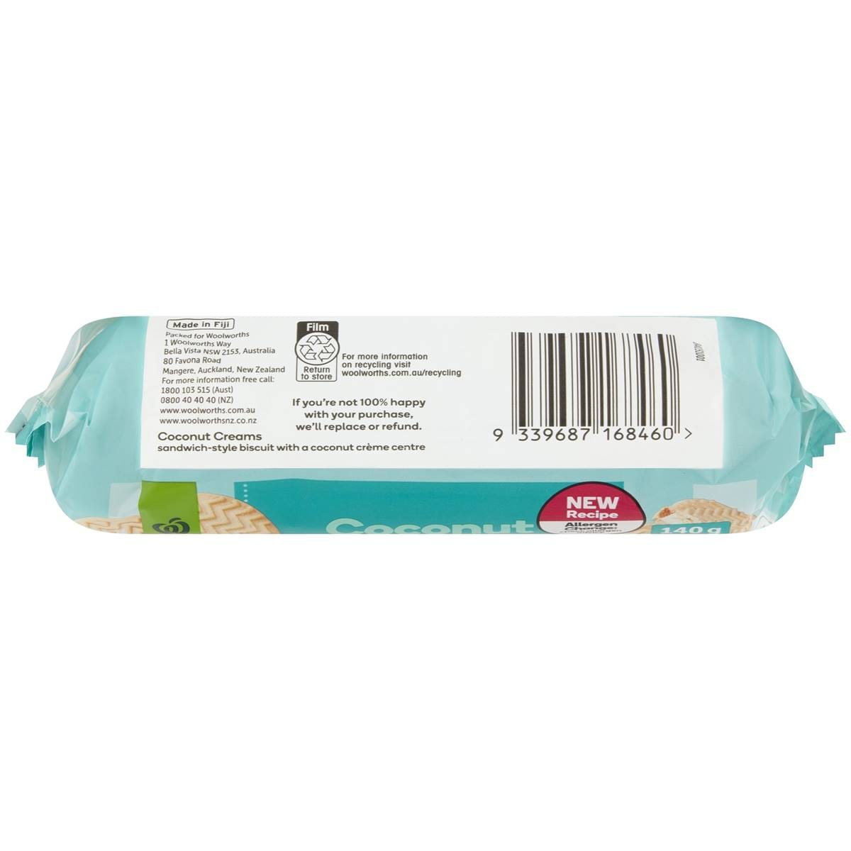 Woolworths Coconut Cream Biscuit 140g | Woolworths