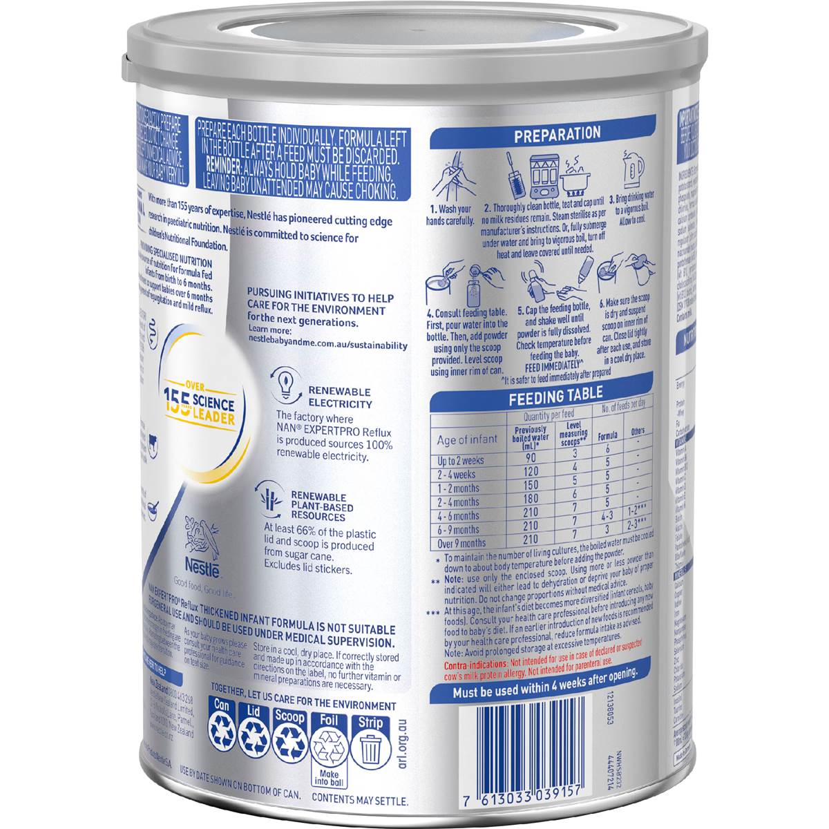 Nestle Nan A.r. Baby Formula For Babies With Regurgitation 800g ...
