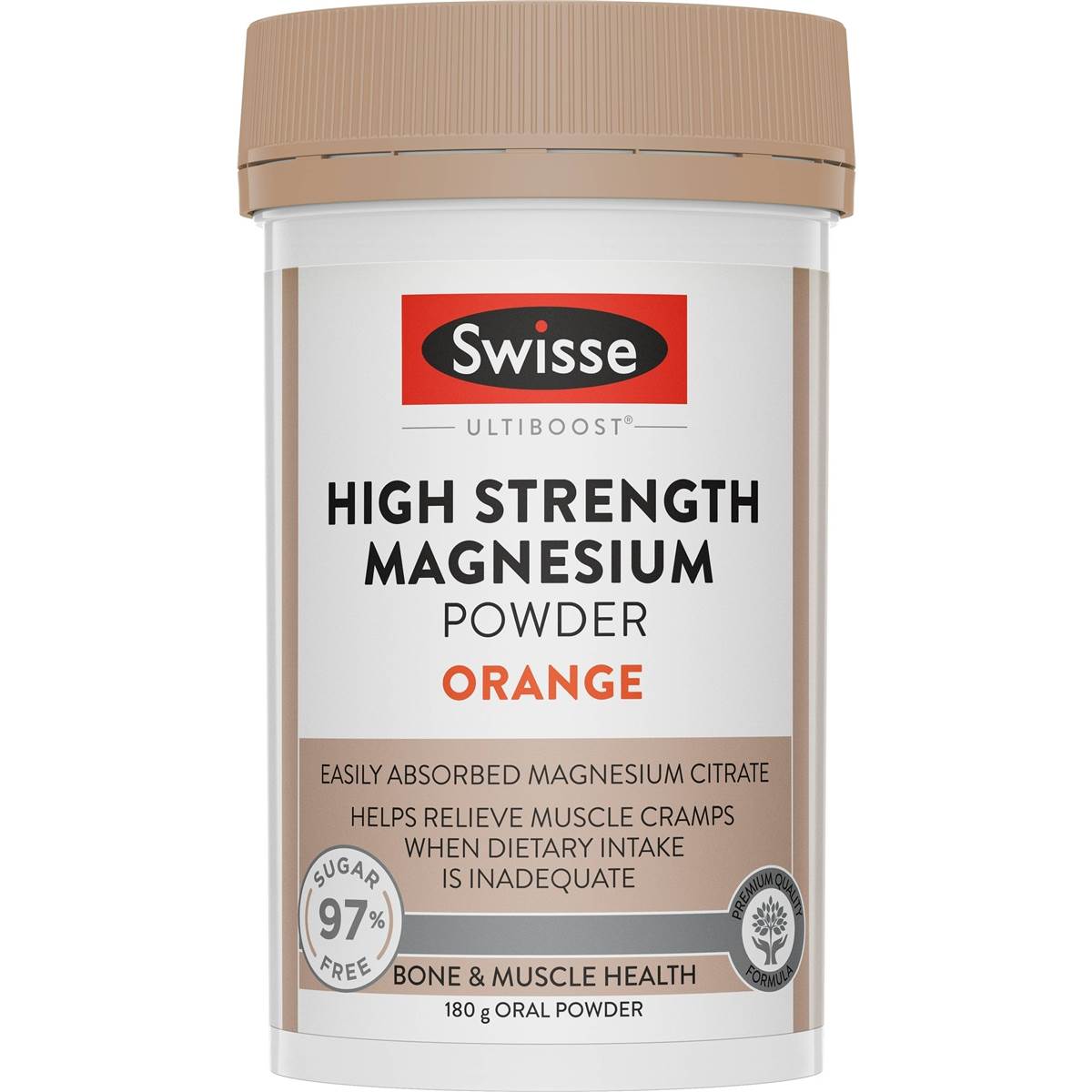 Swisse Ultiboost High Strength Magnesium Powder Orange 180g | Woolworths