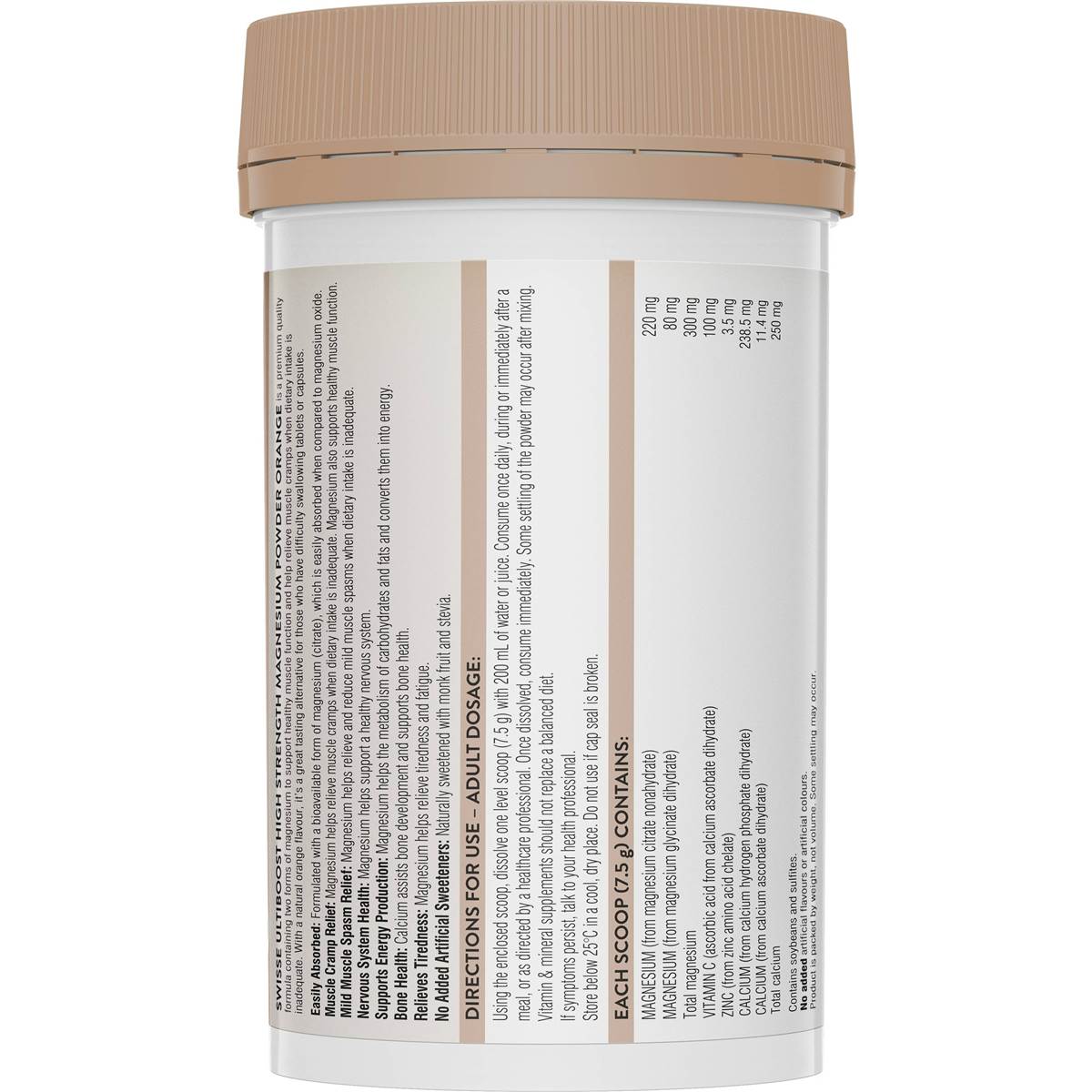 Swisse Ultiboost High Strength Magnesium Powder Orange 180g | Woolworths