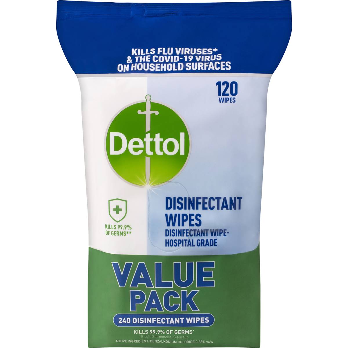 Dettol Disinfectant Surface Wipes Fresh 240 Pack | Woolworths