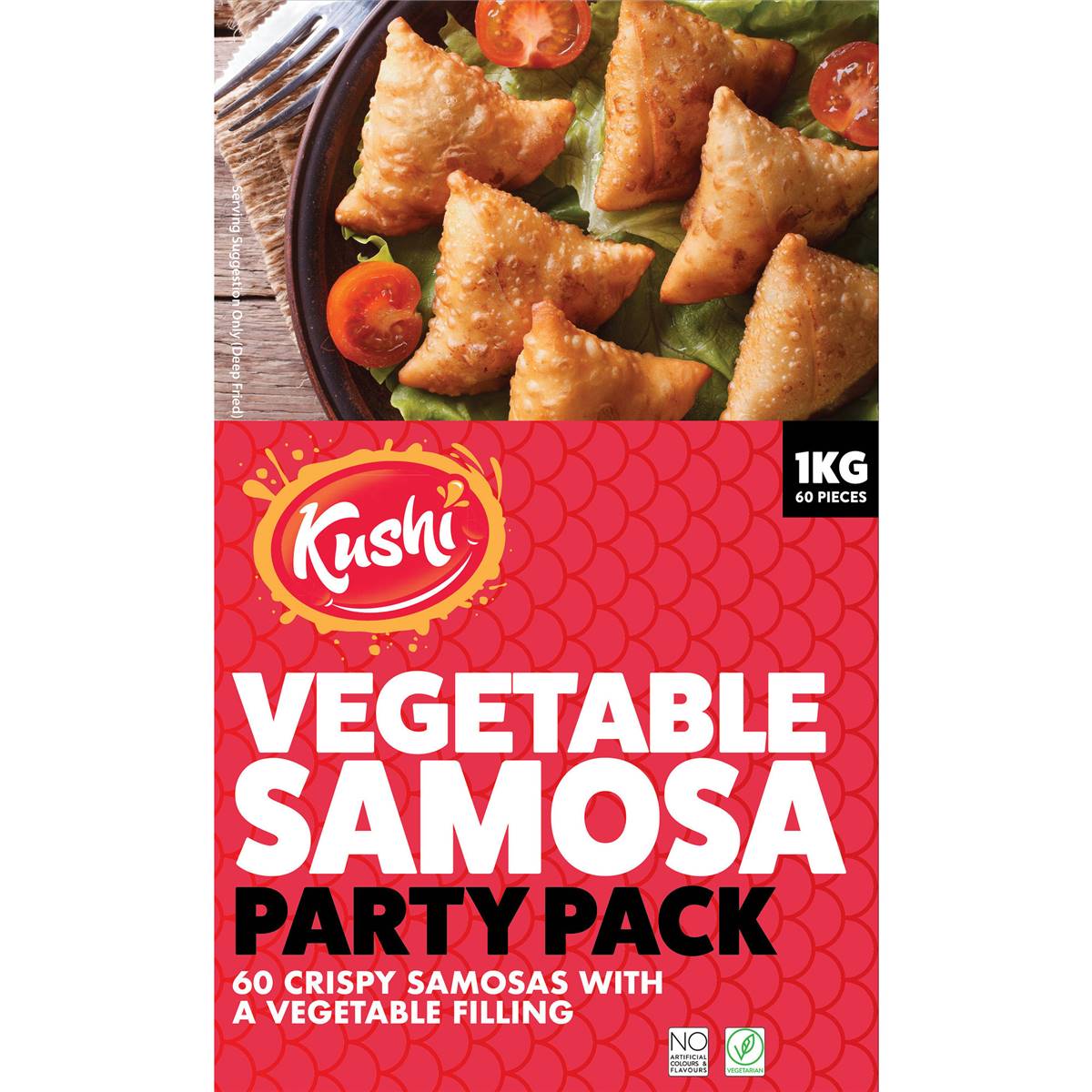 Kushi Vegetable Samosa Party Pack 1kg | Woolworths