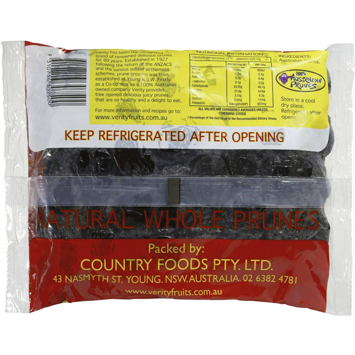 Verity Prunes Large 750g | Woolworths
