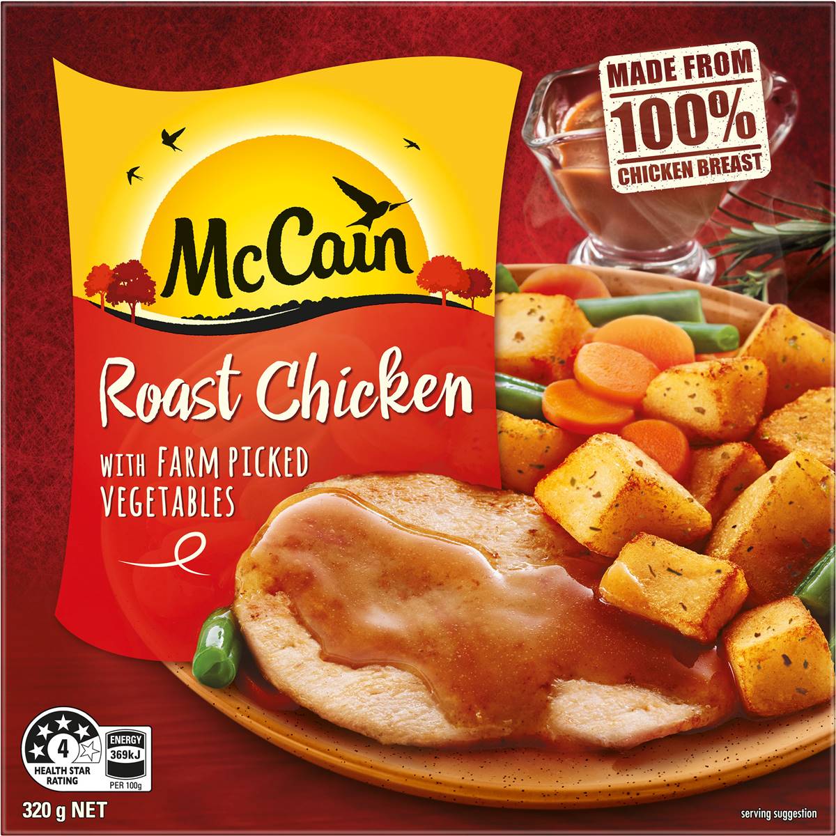 Mccain Dinner Roast Chicken Frozen Meal 320g | Woolworths