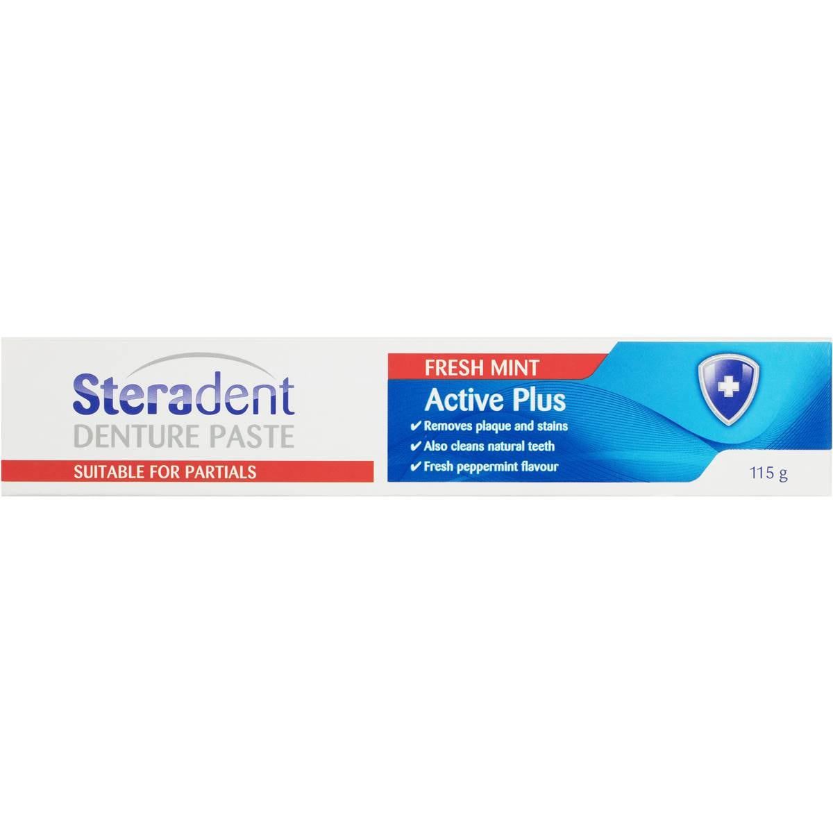 Steradent Active Plus Denture Care Paste 115g | Woolworths