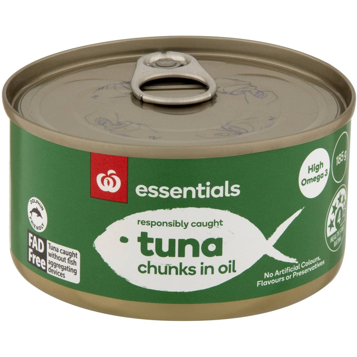 Essentials Tuna In Oil 185g | Woolworths