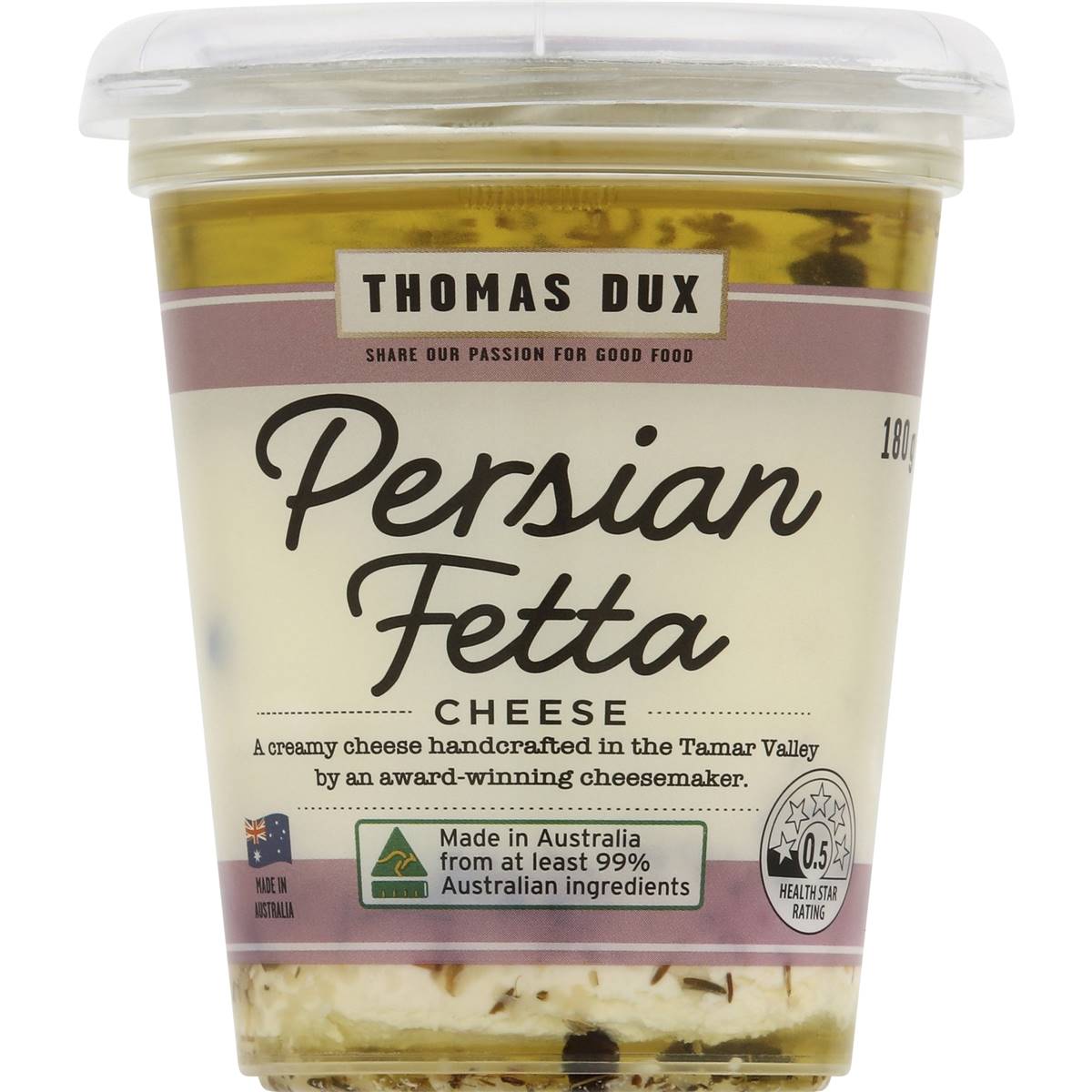 Thomas Dux Persian Fetta Cheese 180g | Woolworths