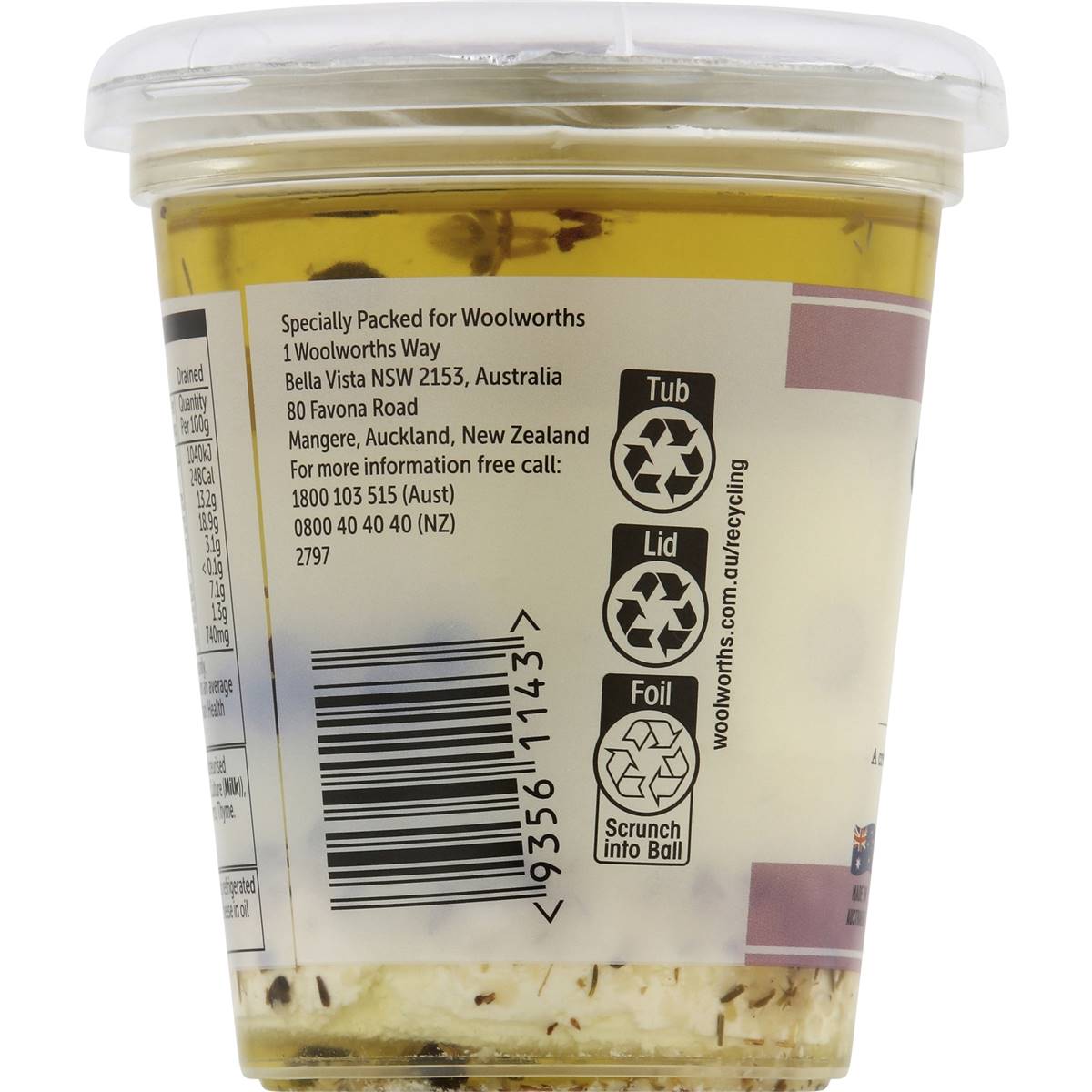 Thomas Dux Persian Fetta Cheese 180g | Woolworths