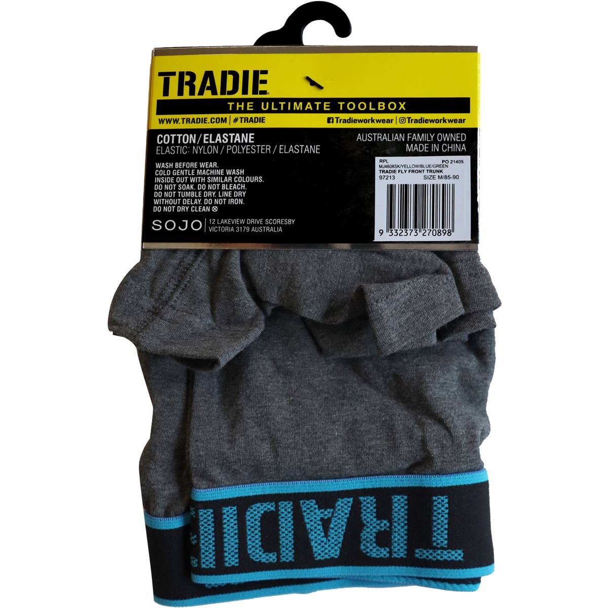 Tradie Mens Fly Front Trunk L Each | Woolworths