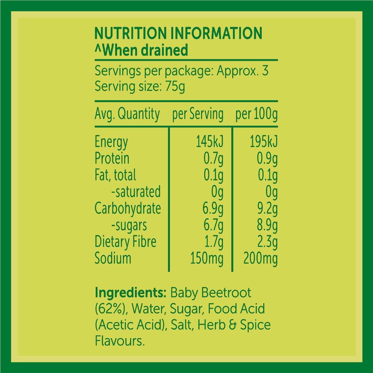 Golden Circle Canned Vegetables Baby Beetroot Cans 450g | Woolworths