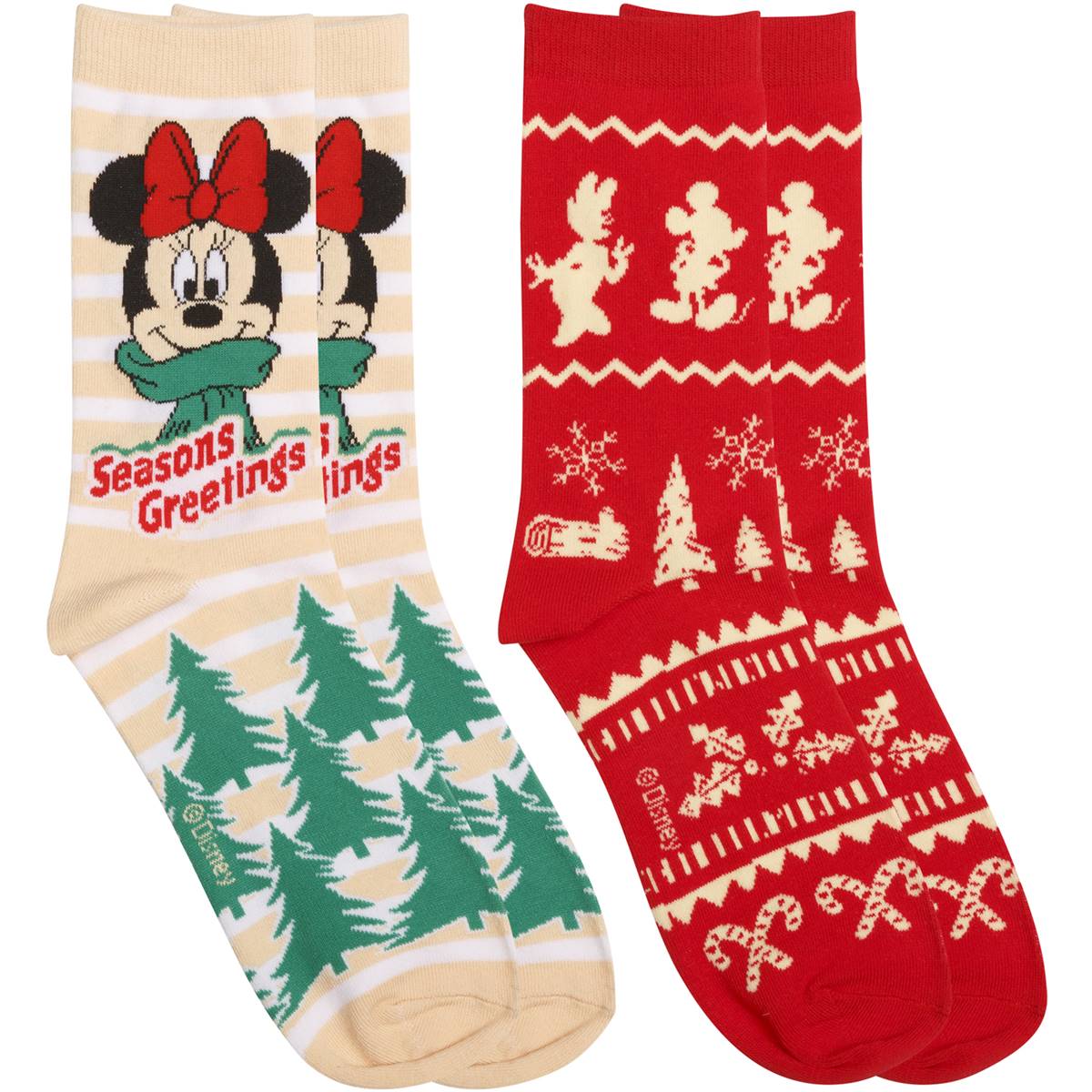 Disney Christmas Socks Assorted 2 Pack | Woolworths