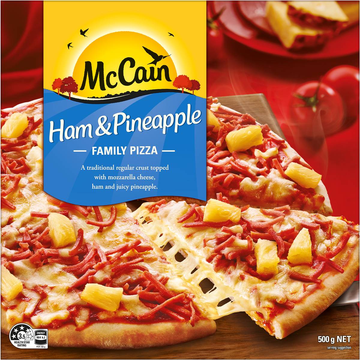 Mccain Pizza Ham & Pineapple 500g | Woolworths