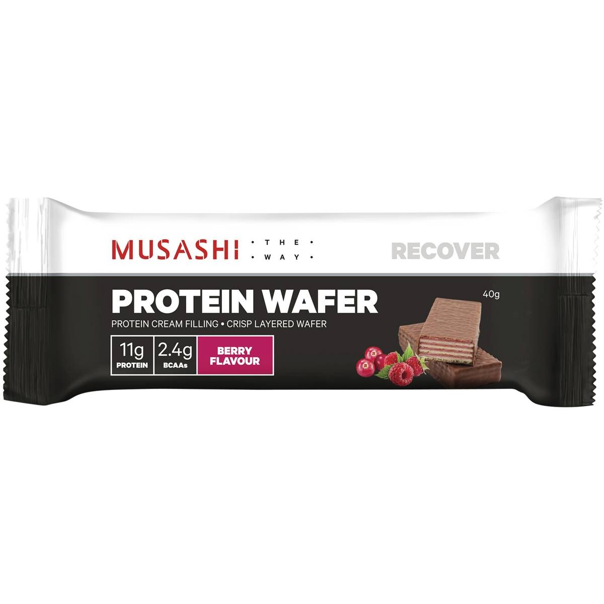 Musashi Protein Wafer Bar Berry 40g | Woolworths