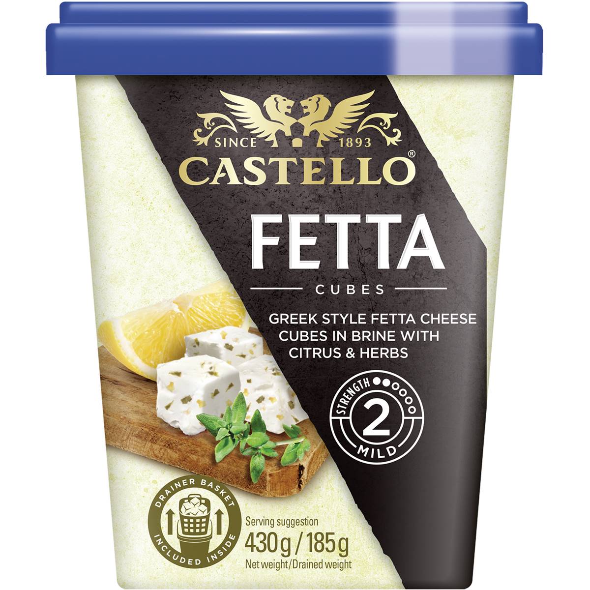 Castello Fetta Cubes In Brine With Citrus & Herbs 430g | Woolworths