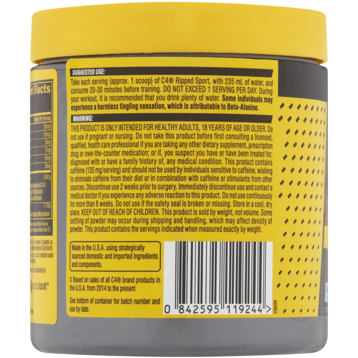 Cellucor C4 Ripped Sport Arctic Snow Cone 246g | Woolworths