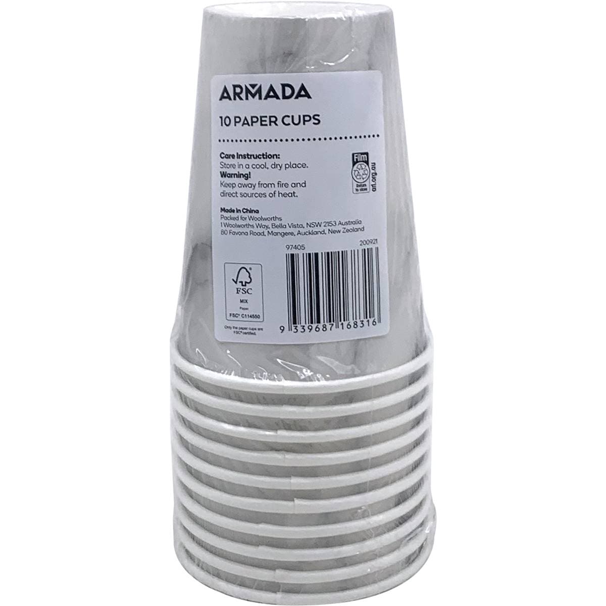 Armada Pattern Paper Cups 10 Pack | Woolworths