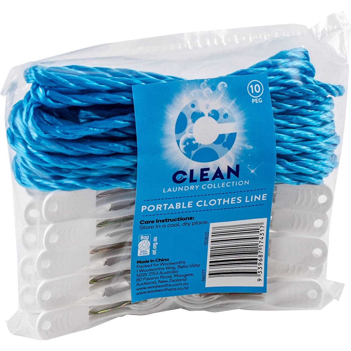 Clean Portable Clothes Line Each | Woolworths