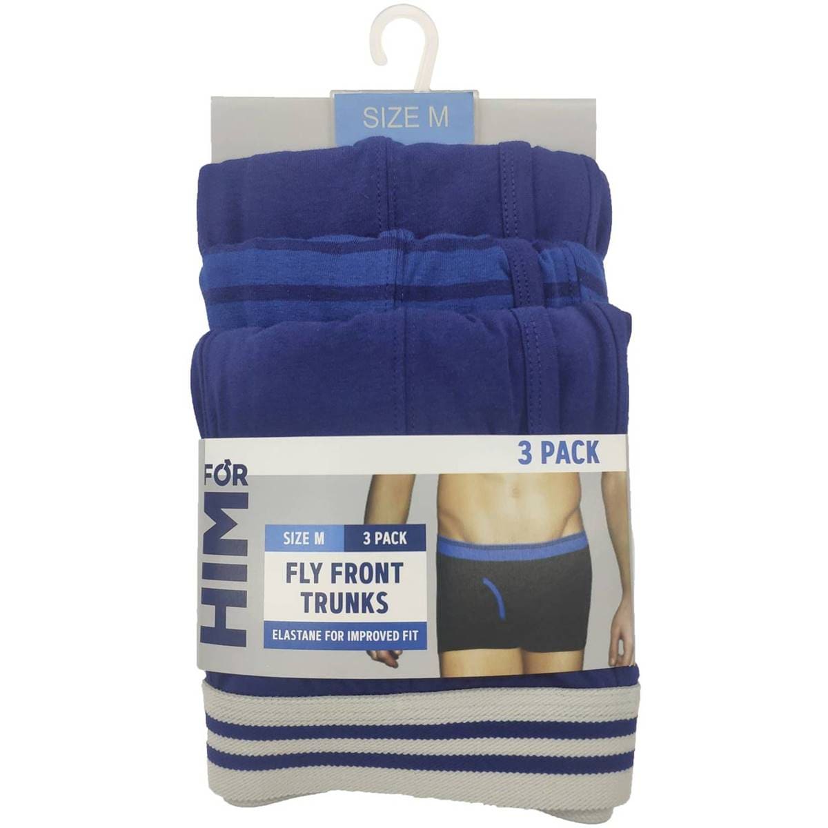 For Him Fly Front Trunks Medium Assorted 3 Pack | Woolworths