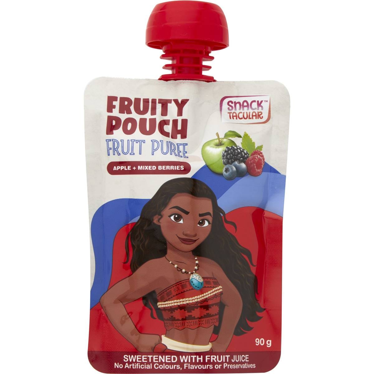 Snacktacular Fruity Pouch Fruit Puree Apple & Mixed Berries 4 Pack ...