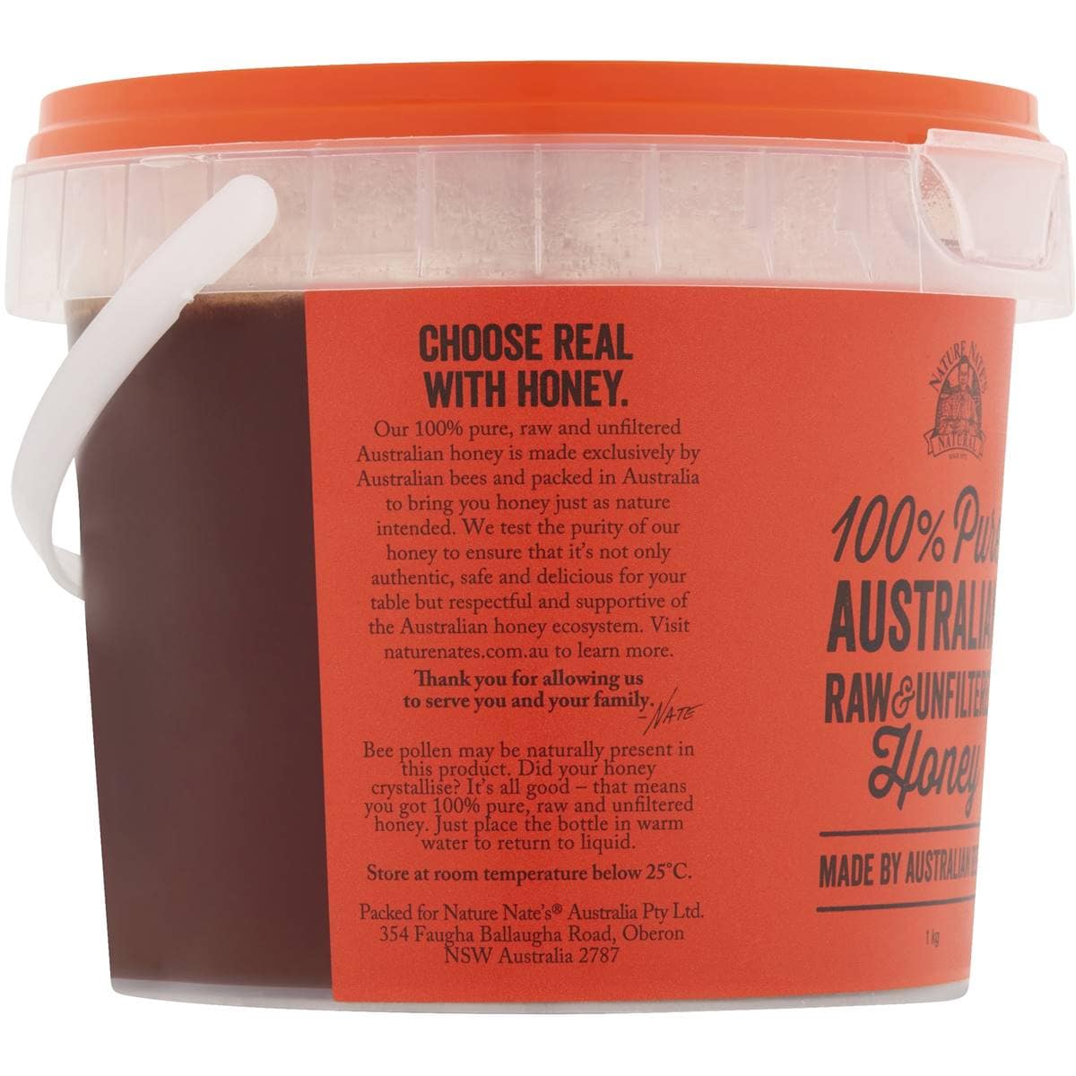 Nature Nate's 100% Pure Australian Raw & Unfiltered Honey 1kg | Woolworths