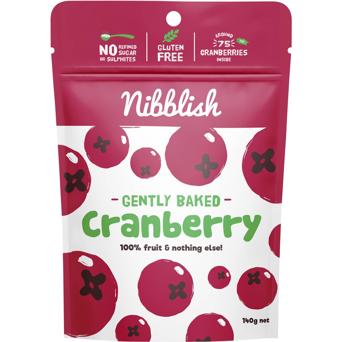 Nibblish Gently Baked Cranberry 140g | Woolworths