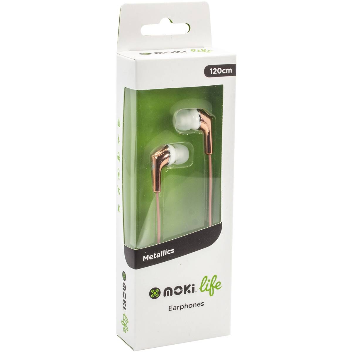 Moki Life Metallics Earphones Assorted Each | Woolworths
