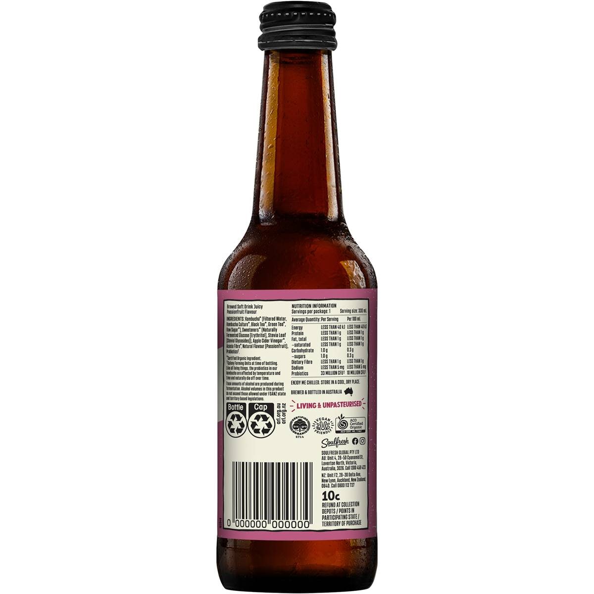 Lo Bros Kombucha Passionfruit 330ml | Woolworths
