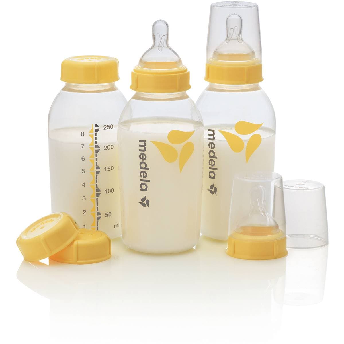 Medela Bottles Wide Base 250ml 3 Pack | Woolworths