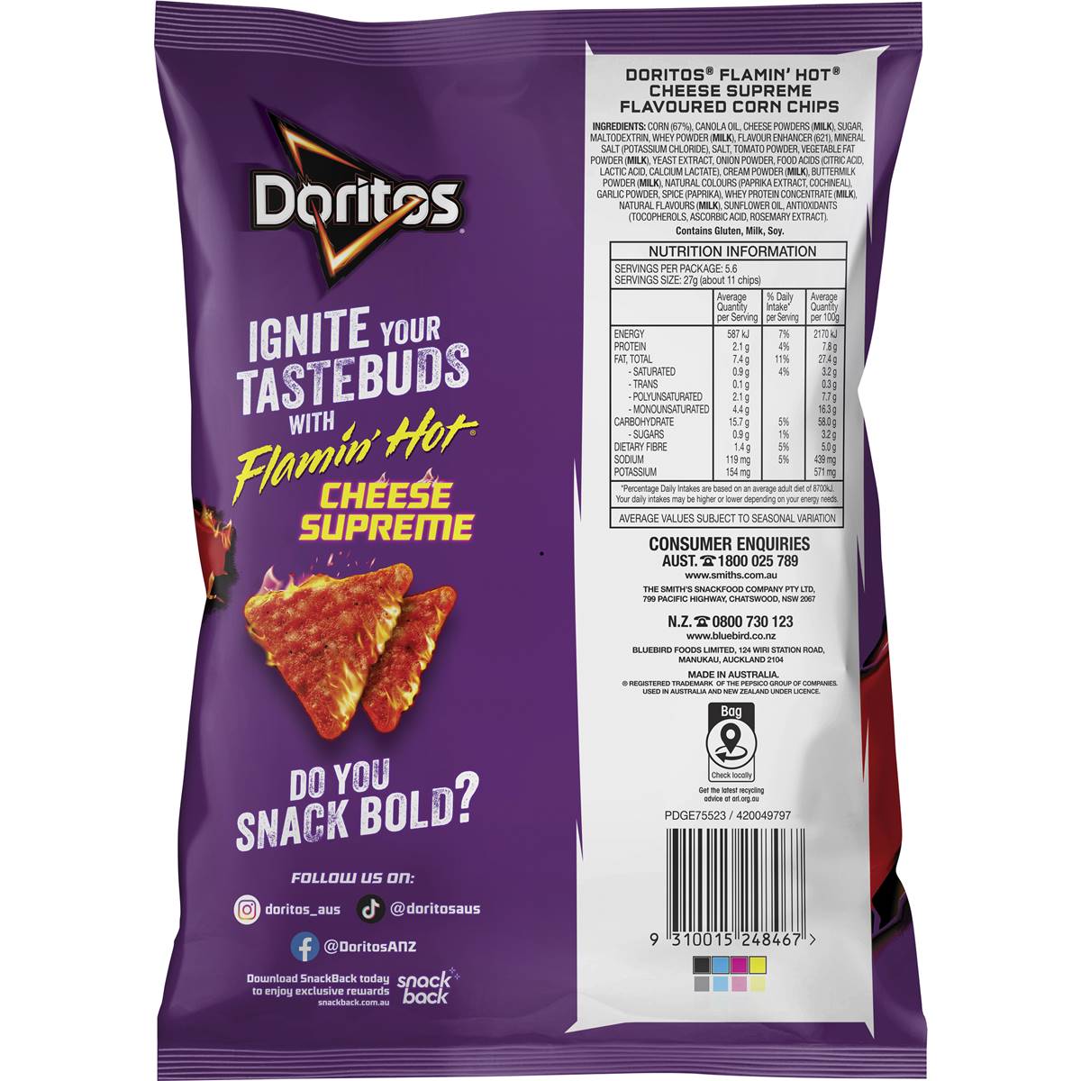 Doritos Corn Chips Cheese Supreme Flamin Hot at Alex Willson blog