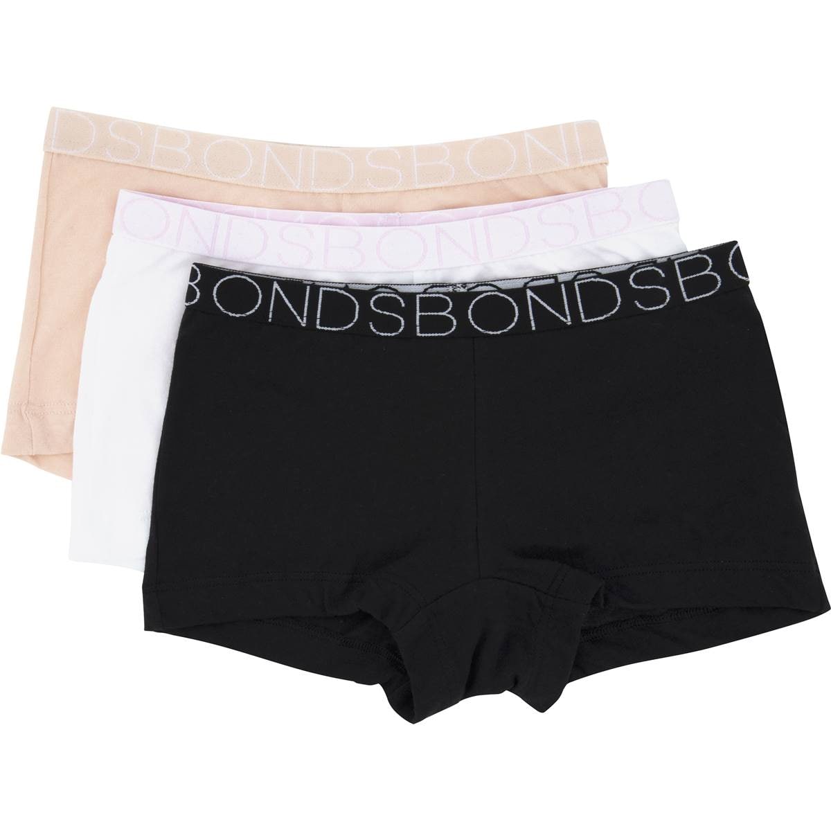 Bonds Girls Underwear Shorties Size 8-10 Or 10-12 Assorted 3 Pack | Woolworths