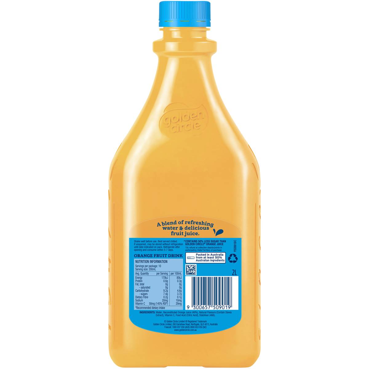 Golden Circle Orange Juice 50% Less Sugar Fruit Juices Oj 2l | Woolworths