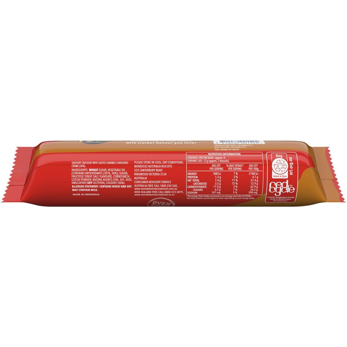 Ritz Sandwich Salted Caramel 118g | Woolworths