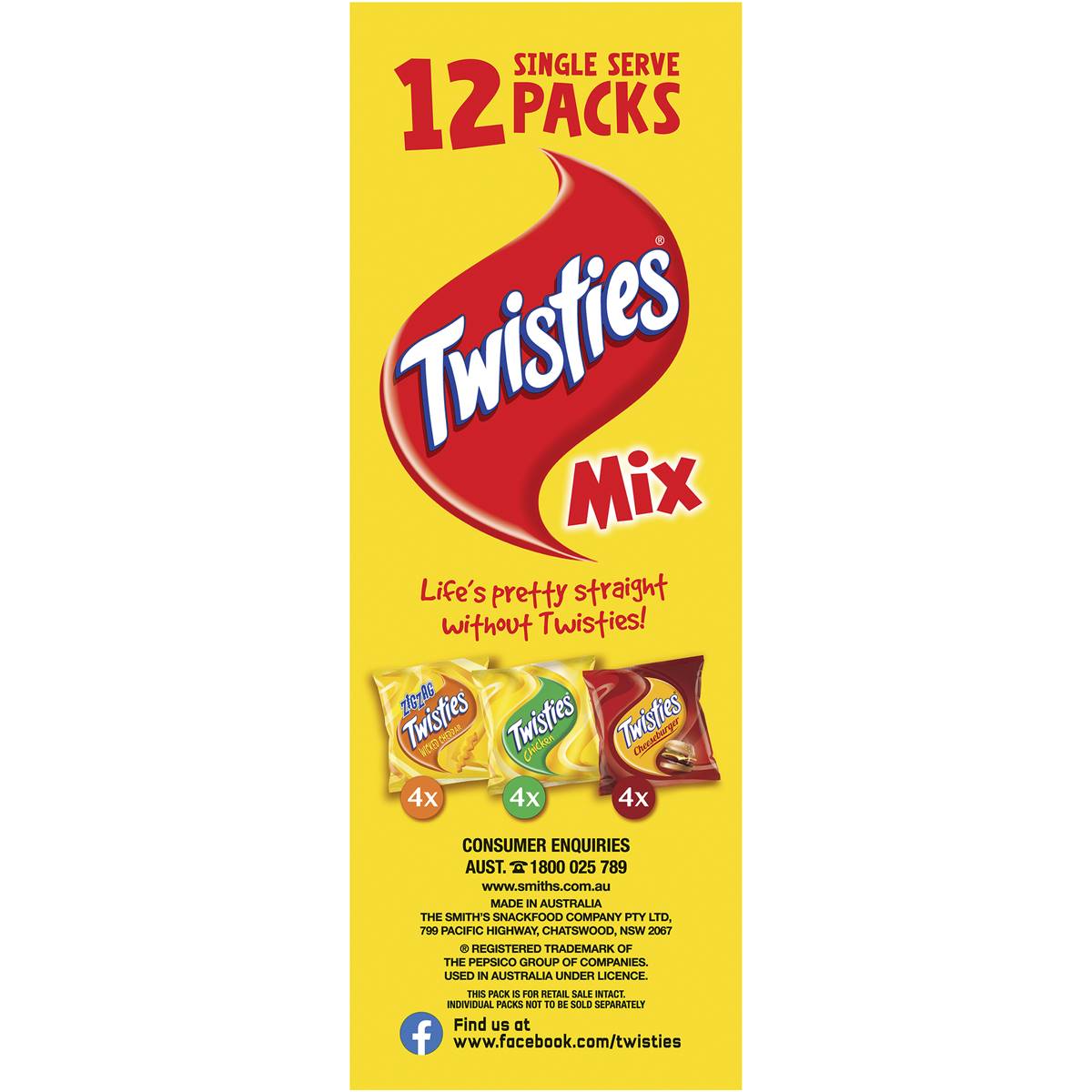 Twisties Mix Variety Snacks - Multipack 12 Pack | Woolworths