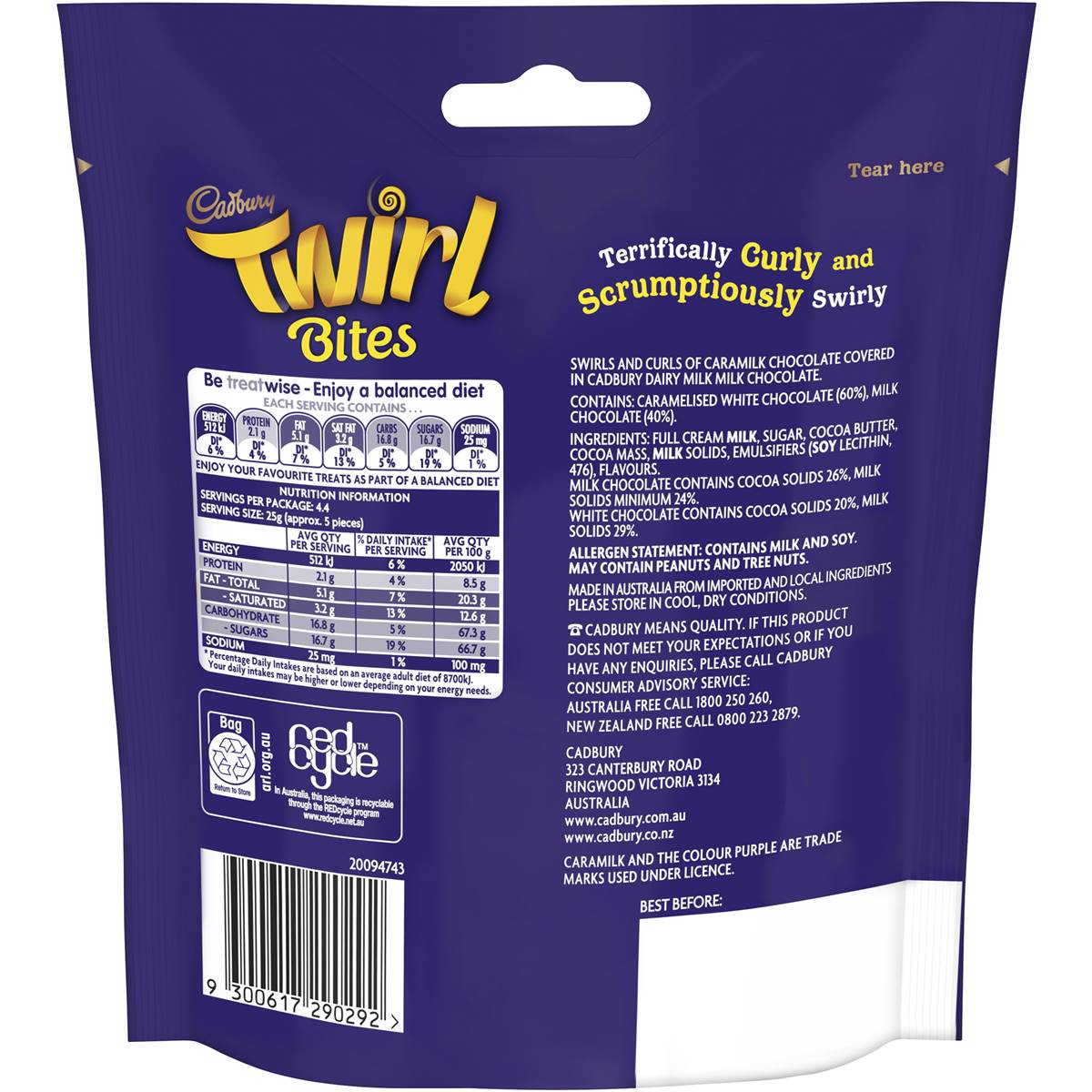 Cadbury Caramilk Twirl Bites 110g | Woolworths Cadbury Caramilk Twirl Bites 110g | Woolworths
