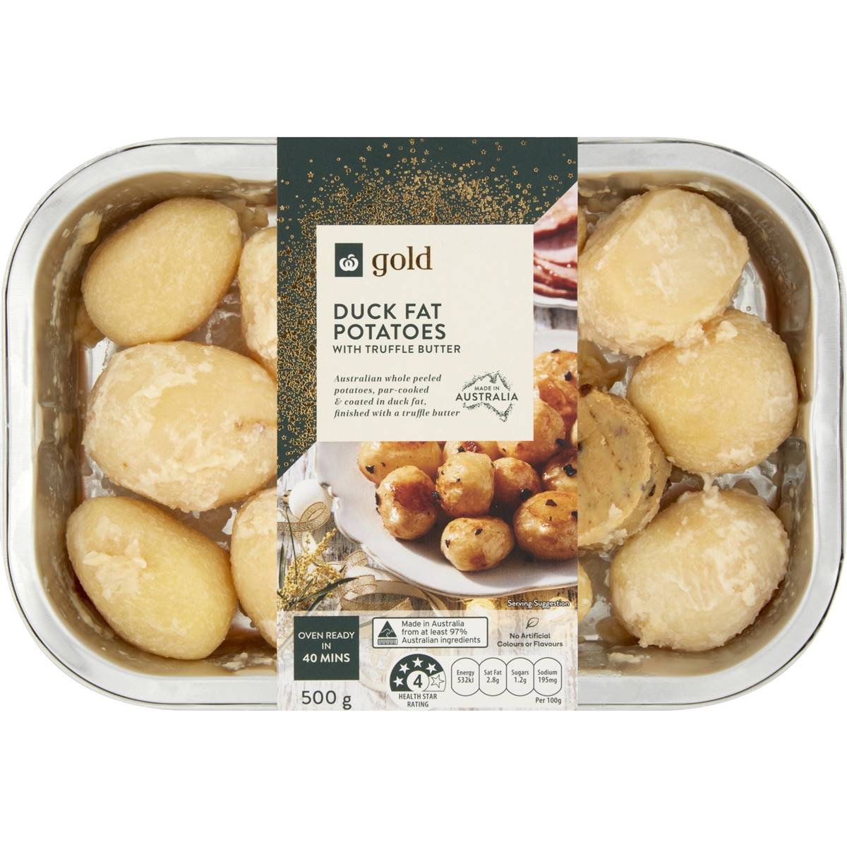 Woolworths Gold Duck Fat Potatoes With Truffle Butter 500g | Woolworths