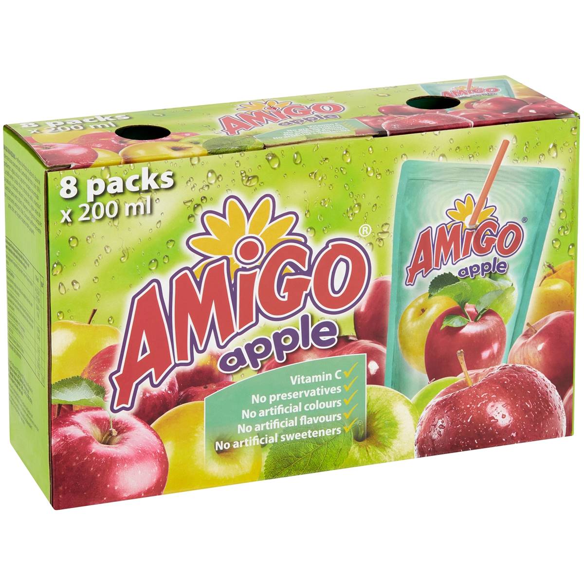 Amigo Apple Juice Pouches 8 Pack | Woolworths