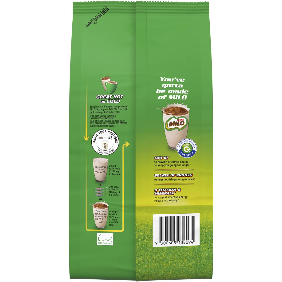 Nestle Milo Refill Pack 750g | Woolworths