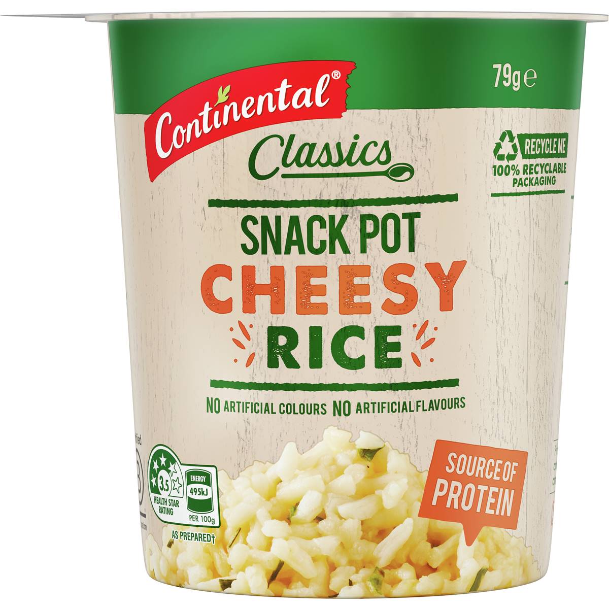 Continental Snack Pot Cheesy Rice Serves 1 79g | Woolworths